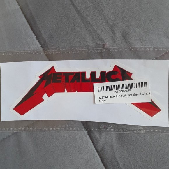 Other | Metallica Sticker Decal 6x2 Red Black Metal Rock | Poshmark